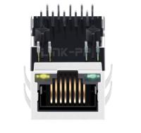 China JD0-0001NL THT Side Entry RJ45 Connector With 1000BASE-T Magnetics for sale