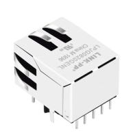 China JD0-0001NL 1x1 Gigabit RJ45 Connector with Magnetics and LEDs for sale