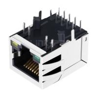 China JD0-0001NL 1x1 Gigabit RJ45 Connector with Magnetics and LEDs for sale