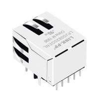 China LPJG0820GENL 1000Base-T RJ45 Connector with Magnetics 1x1 THT MagJack for sale