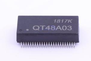 China QT48A03 SMT 100/1000 BASE-T Dual Port Transformer Magnetics Module for sale