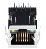 China RB1-125BAG1A 10/100Base-T Magnetic RJ45 Connector with Transformer for sale