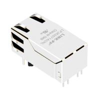 China 0826-1X1T-23-F 1000BASE-T MagJack 1x1 Tab-Up RJ45 ICMs with OG/Y LED for sale