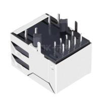 China BS-RB10005 10/100 Base-T Magnetic RJ45 Connector  (1x1, Tab Down, THT) for sale