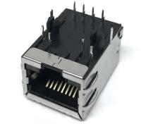 China BS-RB10005 10/100 Base-T Magnetic RJ45 Connector  (1x1, Tab Down, THT) for sale