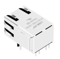 China RTA-164AAK1A 10/100/1000 Base-T Magnetic RJ45 Jack With LED Tab Up for sale