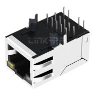 China RTA-164AAK1A 10/100/1000 Base-T Magnetic RJ45 Jack With LED Tab Up for sale