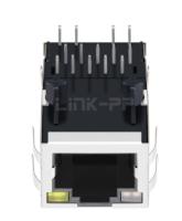 China LPJG17305-1AONL Tab Up 1000 Base-T RJ45 Magjack with Orange & Green/Yellow LED for sale