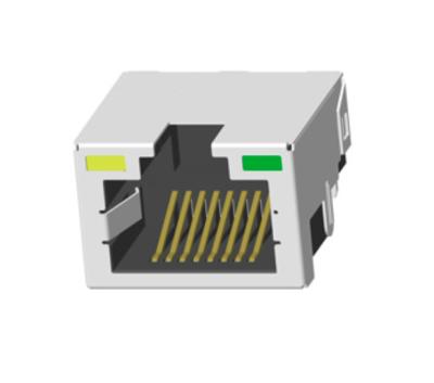 China KRJ-CB4.2YGZNL Shielded RJ45 Modular Jack (Tab-Up, DIP, with LED) for sale