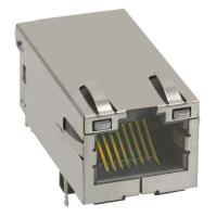 China 0826-1X1T-43-F Gigabit MagJack 1x1 Tab Up RJ45 ICM 350µH OCL for sale