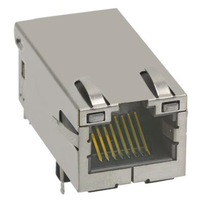China 0826-1X1T-43-F Gigabit MagJack 1x1 Tab Up RJ45 ICM 350µH OCL for sale