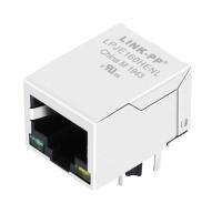 China LPJE160HENL Tab-Down RJ45 Modular Jack with Green/Yellow LEDs, Industrial Grade for sale