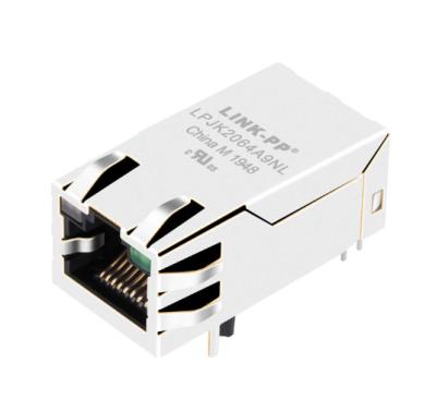 China LPJK2064A9NL 1000BASE-T RJ45 Connector with LED and PoE Support for sale