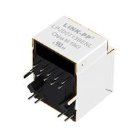 China LPJD0713BENL Vertical RJ45 1x1 Connector with 1000 Base-T Integrated Magnetics for sale