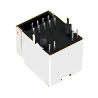 China LPJD0713BENL Vertical RJ45 1x1 Connector with 1000 Base-T Integrated Magnetics for sale