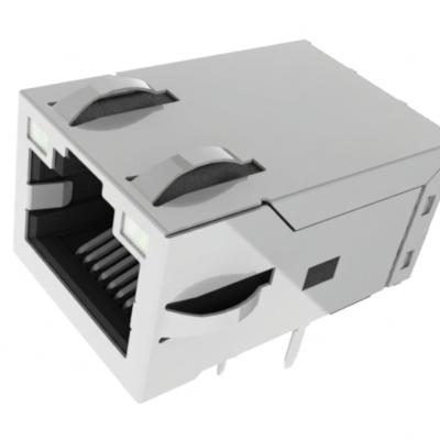 China JXF0-1011NL Through-hole Reflow RJ45 Gigabit MagJack With 2250VDC Isolation for sale