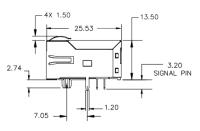 China JXF0-1010NL Through-Hole Reflow RJ45 Connector with 1000BASE-T Magnetics for sale