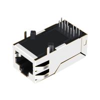 China LPJK0071CNL Gigabit Tab-Up RJ45 Connector ( 1×1, Tab Up, Non-PoE, THT, EMI Tabs) for sale