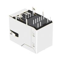 China LPJU3101AONL 10/100BASE-T RJ45 MagJack with Stacked USB 2.0 Type-A Port for sale