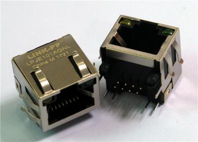 China 10221188B074 Rj45 Connectors With LED 8P8C Shielded Thru-Hole LPJE101AGNL for sale