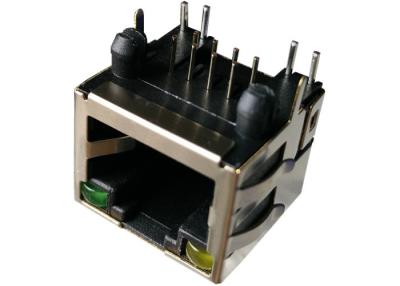 China 2-406549-5 Single Port RJ45 Connectors With LED 8P8C Shielded Thru - Hole LPJE101AWNL for sale