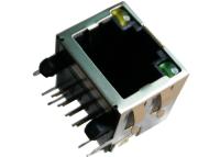 China 42017-00XXX1 Tab Up RJ45 Modular Jack 8P8C Shielded R/A With LED LPJE101AHNL for sale