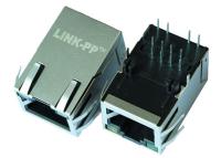 China 5-1840401-7 Tab Up Shielded Gigabit 1x1 Port RJ45 Female Connector LPJG16457AFNL for sale