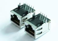 China ARJM11A1-809-NN-EW2 RJ45 Magnetic 1x2.5GMbps, Right Angle Shield W/LED for sale