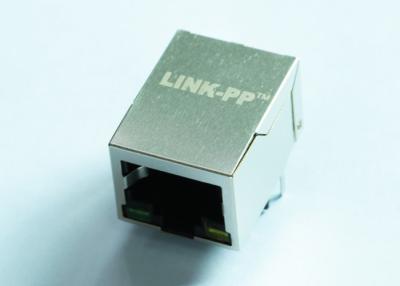 China ARJM11A1-809-JA-CW2 RJ45 Single Port 2.5G BaseT LED G/Y EMI Fingers Tab Down for sale