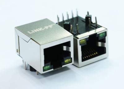 China ARJM11B1-809-AD-EW4 1 Port RJ45 Magjack Connector Through Hole 2.5G Base-T for sale