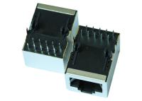 China ARJM11D7-809-NN-ER2-T 1 Port RJ45 Magjack Connector Through Hole 2.5G Base-T for sale