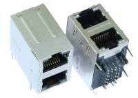 China Separated CT 10/100Base-T Rj45 2 ports Stacked With Leds ARJM21A1-A12-AB-CW2 for sale