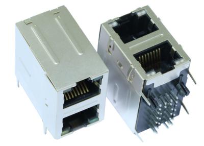 China Separated CT 10/100Base-T Rj45 2 ports Stacked With Leds ARJM21A1-A12-AB-CW2 for sale