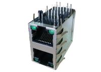 China ARJM21A1-A12-BB-EW2 10/100Base-T Ethernet Rj45 2X1 ports Stacked With Leds for sale