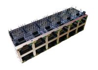 China ARJM26A1-805-BA-CW2 Stacked 2x6 Port Magjack 8P8C Rj45 Modular Jack 2.5G Magnetic for sale
