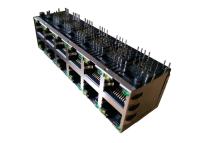 China ARJM26A1-805-AB-EW2 Stacked 2x6 Port Magjack 8P8C Rj45 Modular Jack 2.5G for sale
