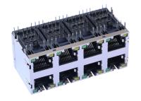 China ARJM24A1-811-AA-CW2 Stacked 2x4 Port Magjack 8P8C Rj45 Shielded 5G Magnetic for sale