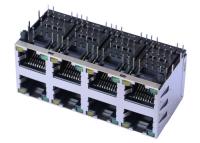 China Stacked Rj45 Connectors ARJM24A1-A12-BA-CW2 Jack 2x4 Port 10 / 100 Ethernet for sale