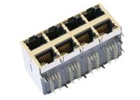 China LPJG47580A35NL Stacked RJ45 1000Base-T Magjack 2X4 8 Port for sale