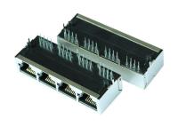 China ARJM14A2-811-NN-CW2 Four Port Rj45 Connector 5G Base-T Shield W / EMI Fingers for sale