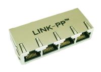 China ARJM14A3-811-NN-CW2 1X4 Port Rj-45 8P8C 5G Base-T Ethernet Jack Tab Up for sale