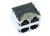 China ARJM22A1-811-NN-EW2 Stacked RJ45 8p8c Ethernet 2x2 Ports Shielded 5G for sale