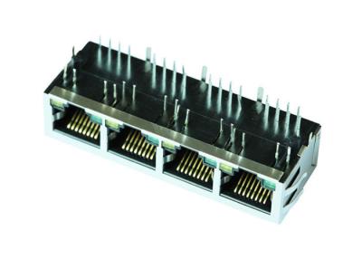 China ARJM14A1-805-AA-CW2 2..5G Base-T Magnetics RJ45 Jack 1x4 Port With Led for sale