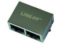 China ARJM12A2-805-AB-EW2 Multi-port RJ45 1x2 Connector 2.5G Base - T Magnetic for sale