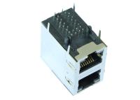 China ARJM21A1-805-AB-EW2 2.5G Base-T Rj45 2X1 Ports Stacked With Leds for sale