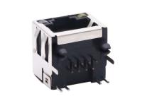 China RJ45 Single Port XRJM-S-01-8-8-9 Right Angle Ethernet Connector 8p8c jack for sale