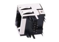 China RJ45 Single Port XRJM-S-01-8-8-9 Right Angle Ethernet Connector 8p8c jack for sale