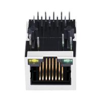 China LPJG0801BBNL Coon Rj-45,Shield Thru-hole W/LEDs&Magnetic ,Gigabit 1:1,RoHs for sale