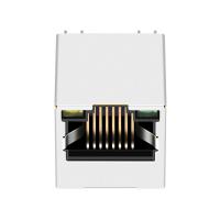 China LPJD4012BENL , Vertical RJ45 Jack , 1CT:1CT, 8P8C 10/100Mbps, Shield LED G-Y for sale