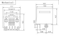 China 615008144221 Shielded RJ45 Plugs Female Gender W / EMI-Finger 8P8C LPJE618NNL for sale